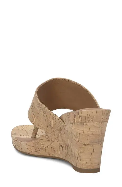 Lucky Brand Libbie Platform Wedge Flip Flop - Natural
