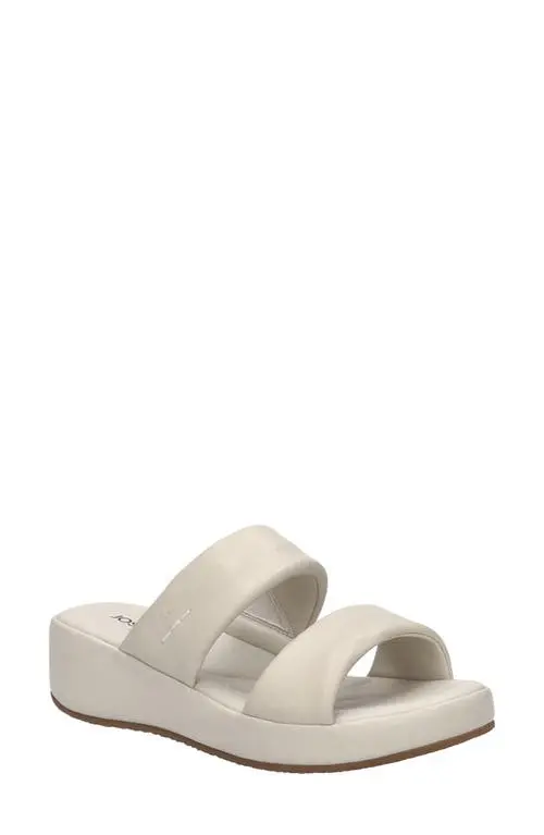 Josef Seibel Platform Wedge Slide Sandal - Biscuit