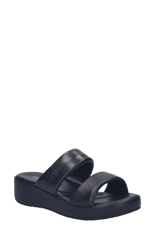 Josef Seibel Platform Wedge Slide Sandal - Black