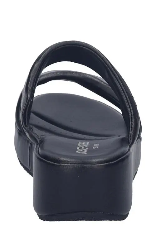 Josef Seibel Platform Wedge Slide Sandal - Black