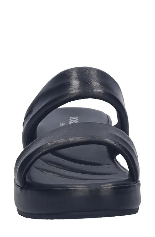 Josef Seibel Platform Wedge Slide Sandal - Black
