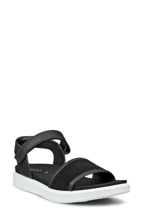 Ecco Soft Two-strap Sandal - Black/black