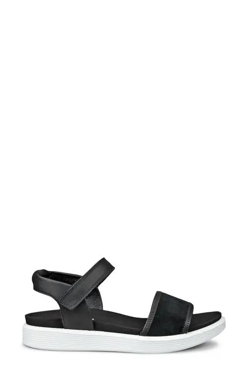 Ecco Soft Two-strap Sandal - Black/black