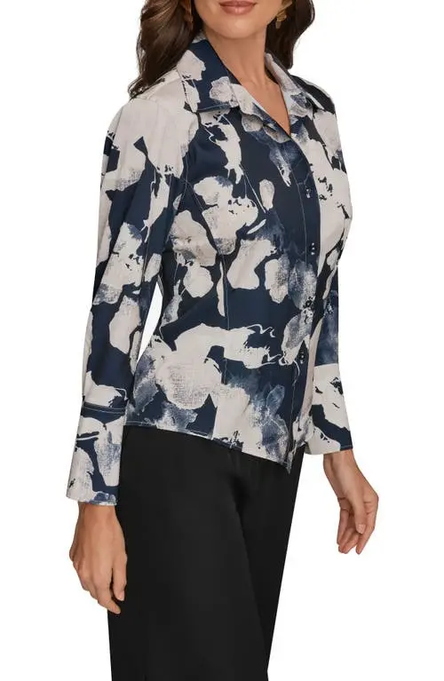 Donna Karan New York Floral Button-up Shirt
