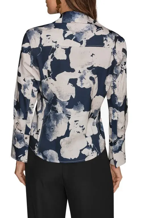 Donna Karan New York Floral Button-up Shirt