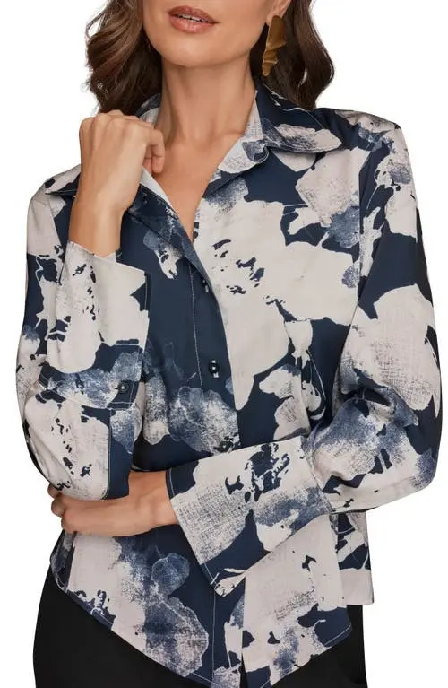Donna Karan New York Floral Button-up Shirt