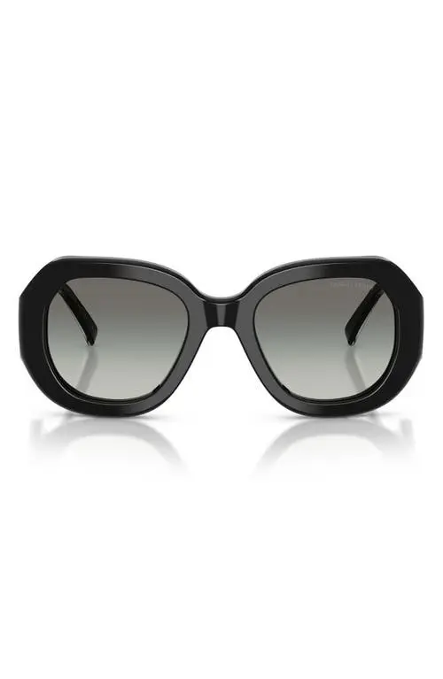 Armani Exchange 51mm Gradient Square Sunglasses - Black/grey Gradient
