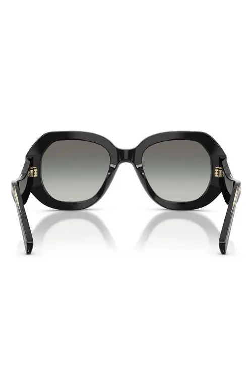 Armani Exchange 51mm Gradient Square Sunglasses - Black/grey Gradient
