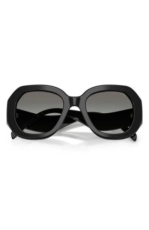 Armani Exchange 51mm Gradient Square Sunglasses - Black/grey Gradient