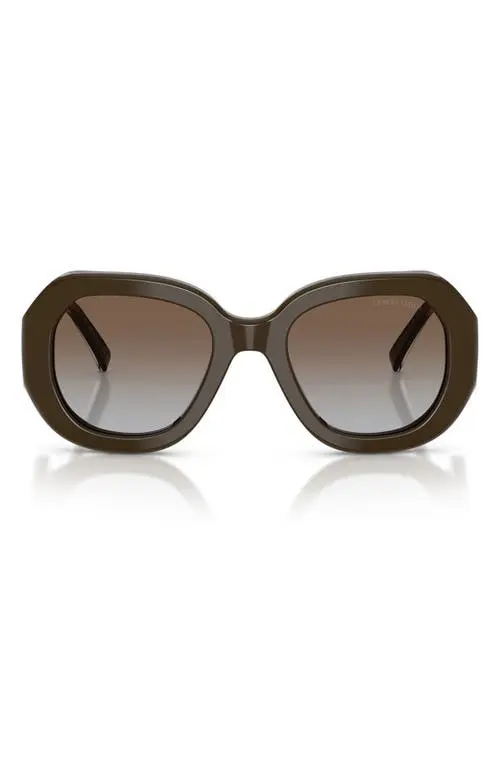 Armani Exchange 51mm Gradient Square Sunglasses - Brown/grey Gradient Brown