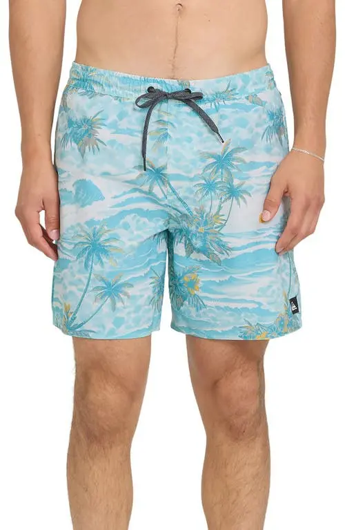 Quiksilver Mix Volley 17" Swim Trunks - Blue Haze