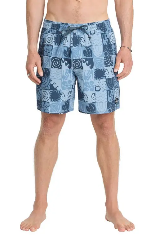 Quiksilver Mix Volley 17" Swim Trunks - Navy