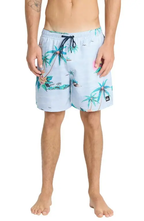 Quiksilver Mix Volley 17" Swim Trunks - Skyway