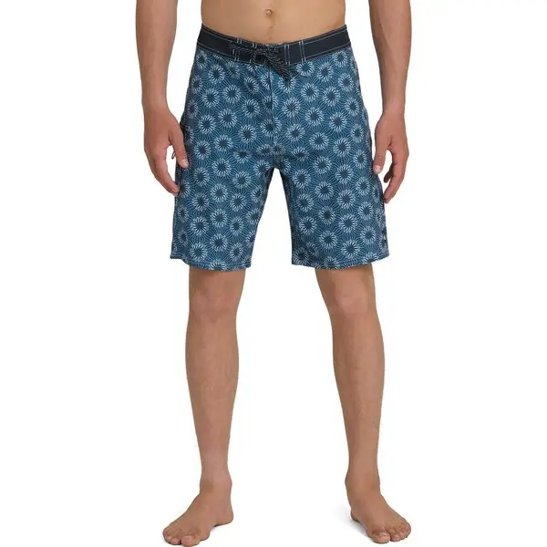 Quiksilver Ocean Mayhem Floral 19" Board Shorts - Dark Denim