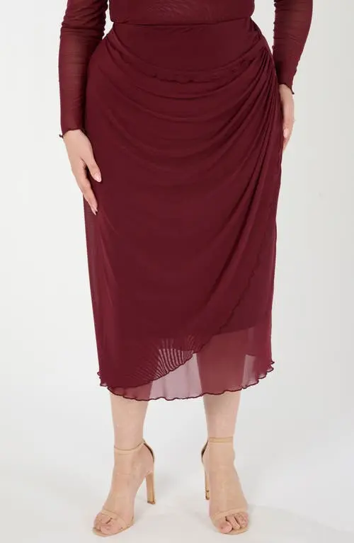 ESTELLE Annalise Ruched Mesh Skirt