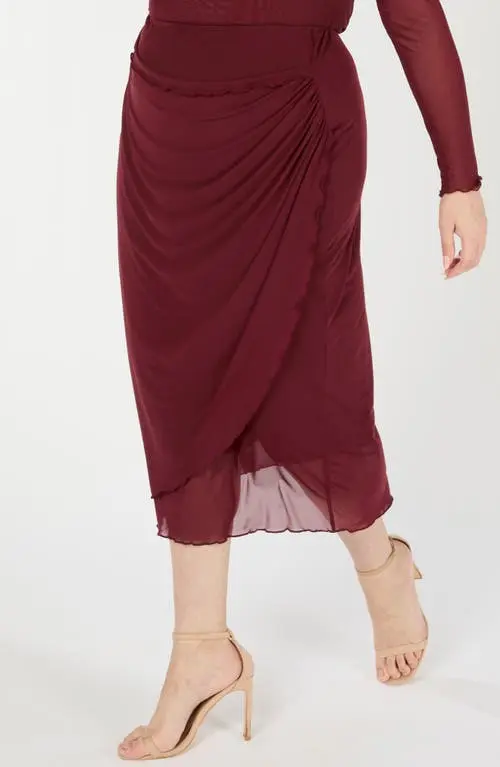 ESTELLE Annalise Ruched Mesh Skirt