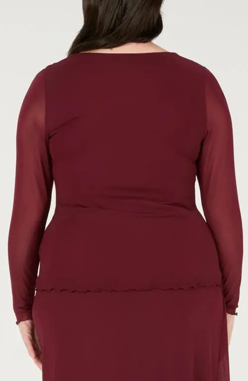 ESTELLE Annalise Long Sleeve Mesh Shirt