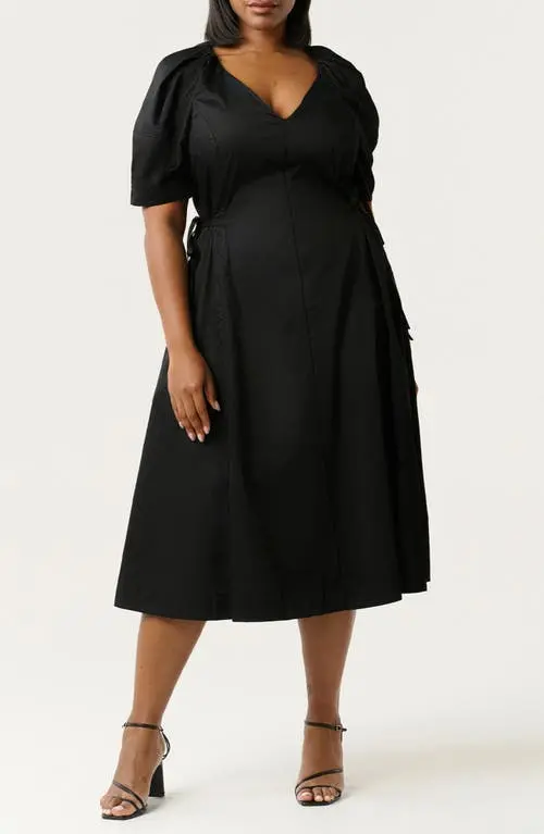 ESTELLE Kyah Faux Wrap A-line Dress