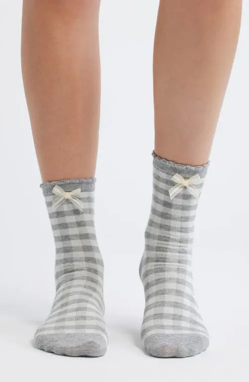 CASA CLARA Rachel Gingham Crew Socks