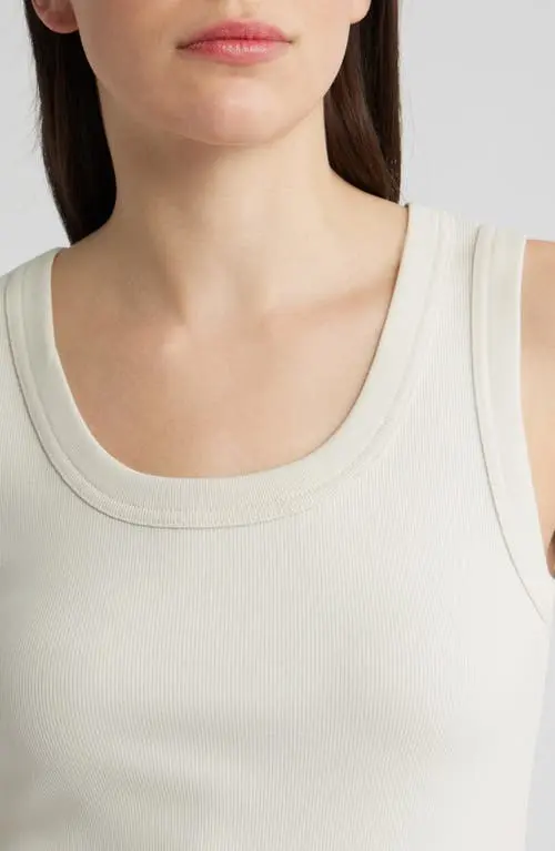 NIC+ZOE Perfect Knit Rib Scoop Neck Tank - Coconut