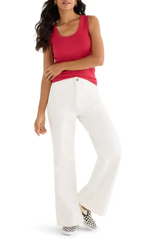 NIC+ZOE Perfect Knit Rib Scoop Neck Tank - True Red