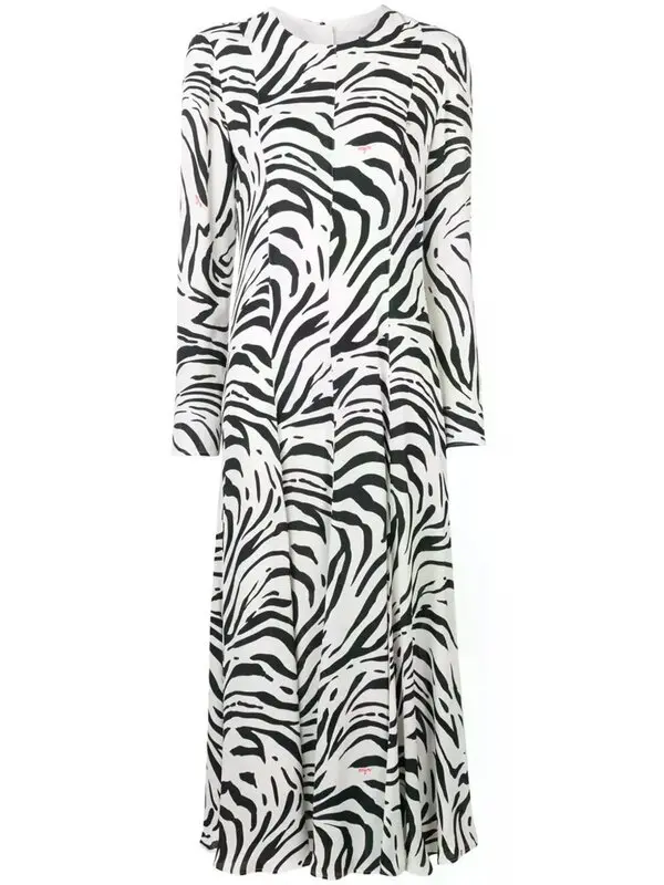 MSGM Zebra Print Long Dress