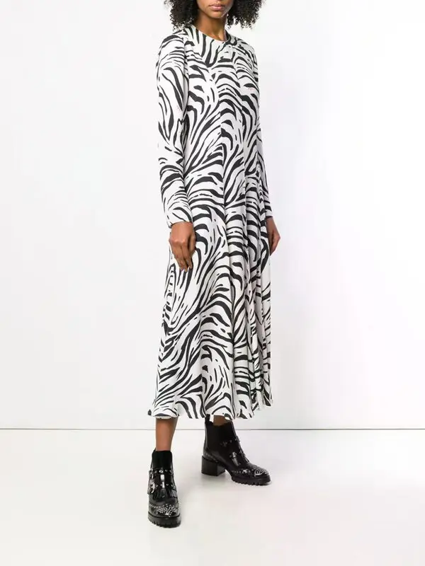 MSGM Zebra Print Long Dress