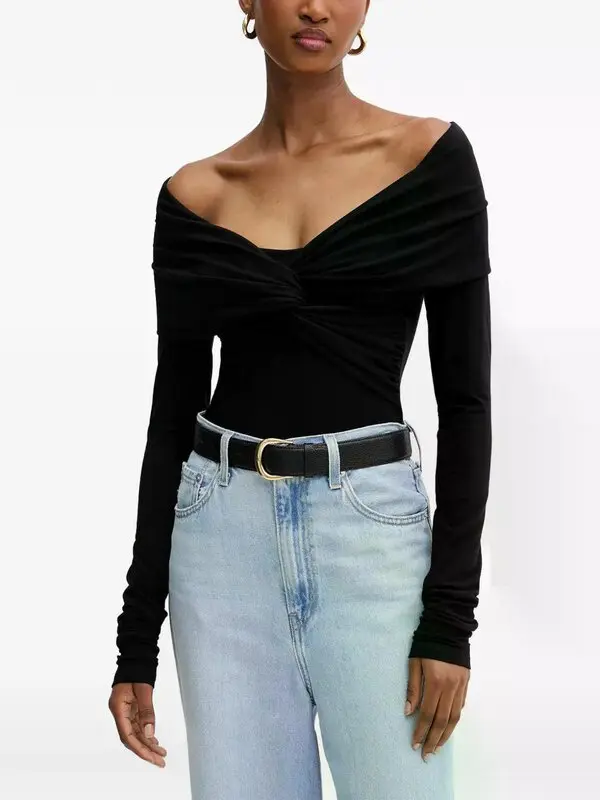 LA MANIA Twisted Draped Top