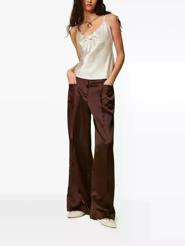 TWINSET Satin Palazzo Trousers