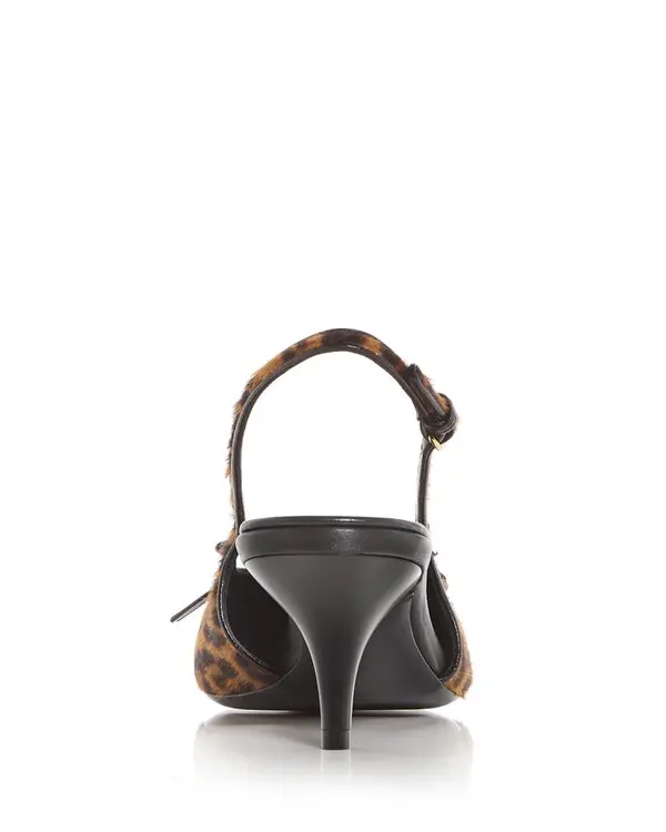 Miu Miu Calf Hair Slingback Pumps - Miele