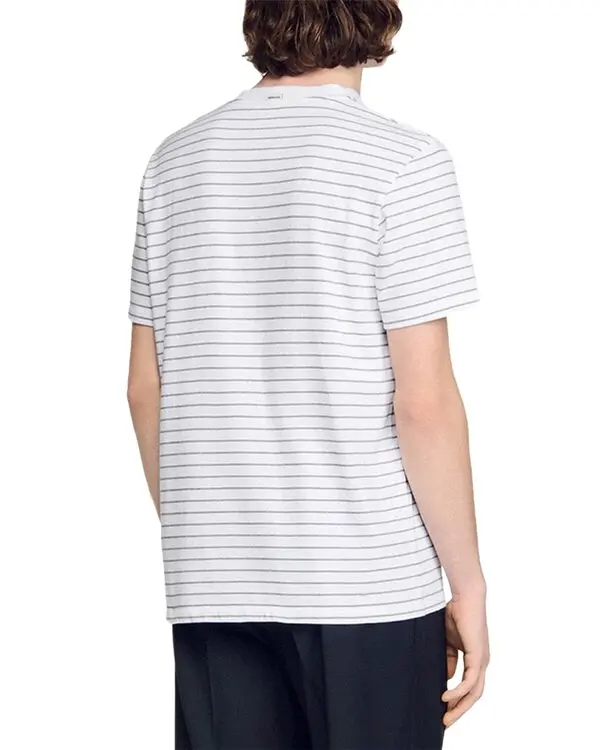 Sandro Striped Tee - White/black