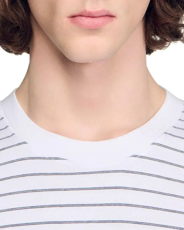 Sandro Striped Tee - White/black
