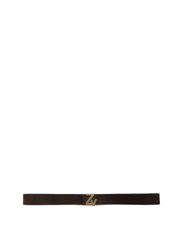 Zadig&Voltaire Zv Initial Leather Belt - Wood
