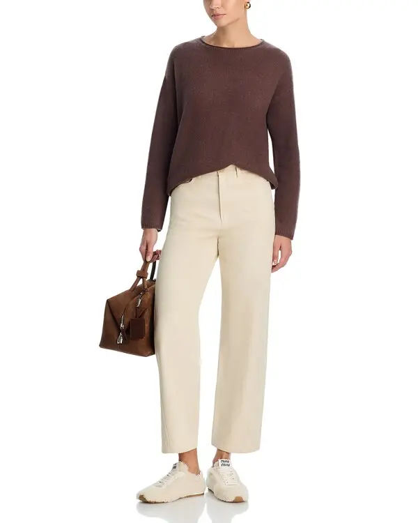 Bloomingdale'S 100% Cashmere Crewneck Sweater - Cafe