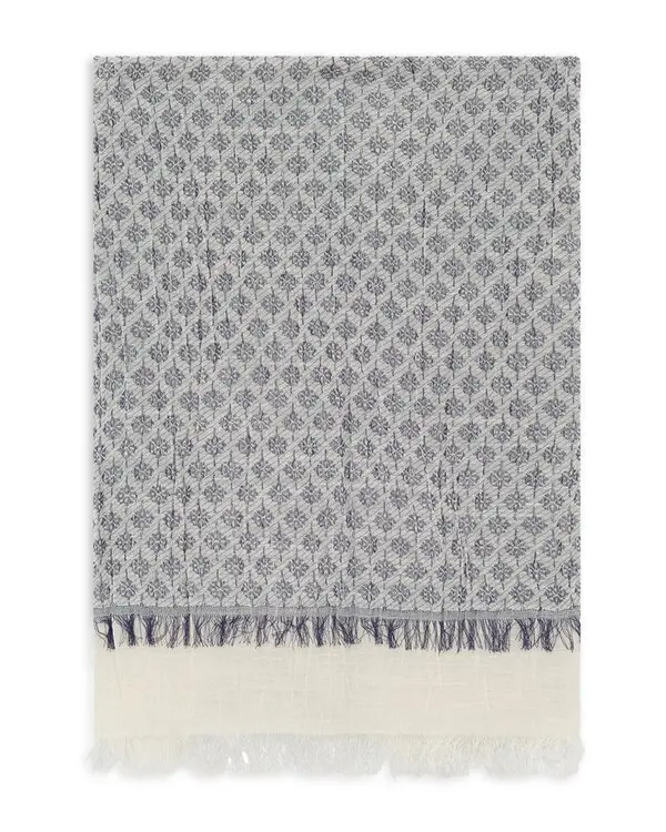 Gerard Darel Doralia Printed Cotton Scarf - Blue Sky