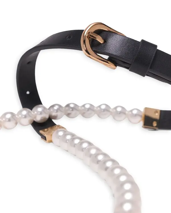 Maje Beaded Leather Belt