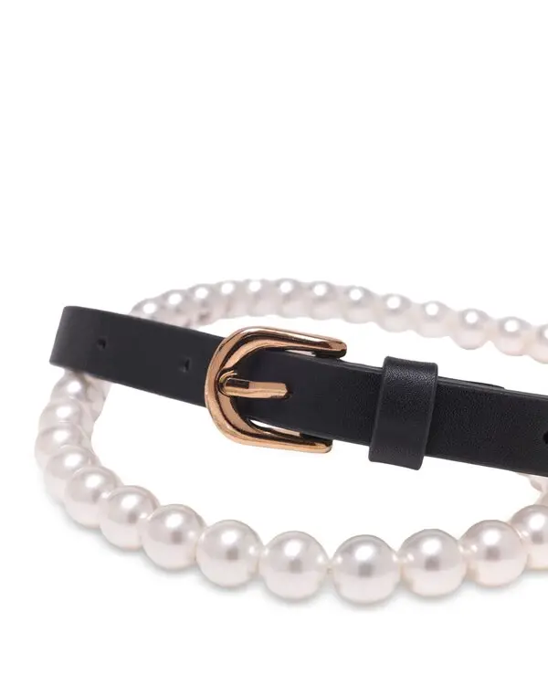 Maje Beaded Leather Belt