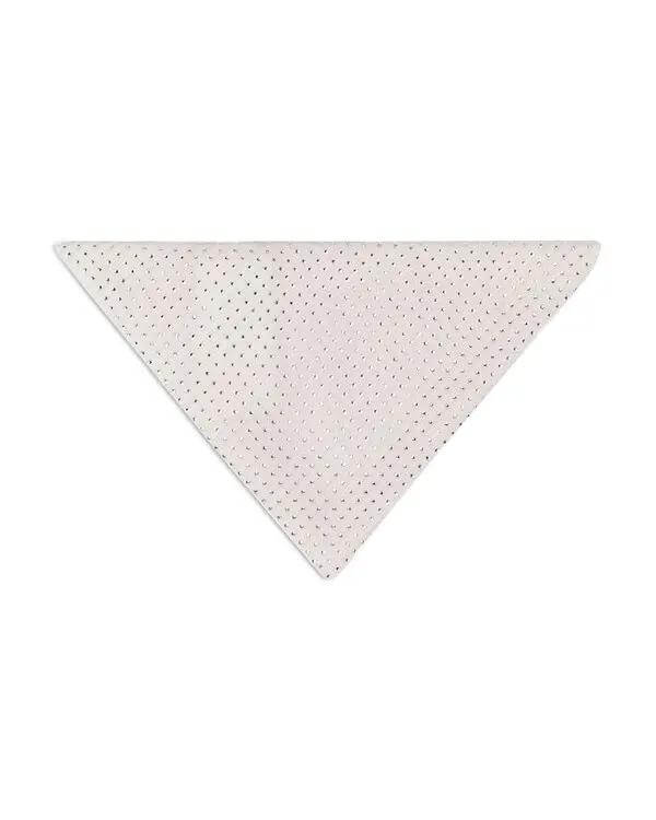 Maje Rhinestone Embellished Wool Triangle Scarf - Ecru