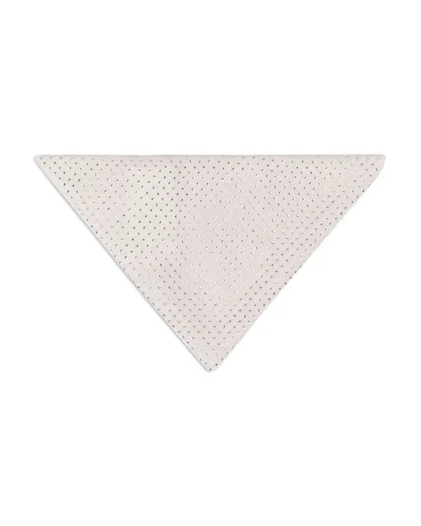 Maje Rhinestone Embellished Wool Triangle Scarf - Ecru