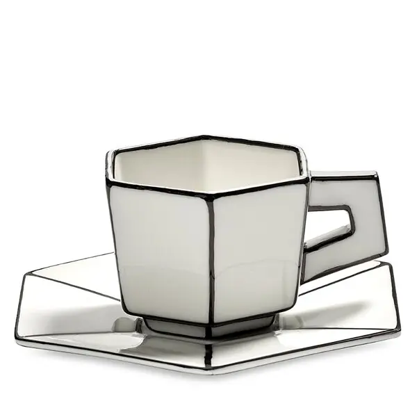 SERAX Carte Espresso Cup & Saucer - Blanche