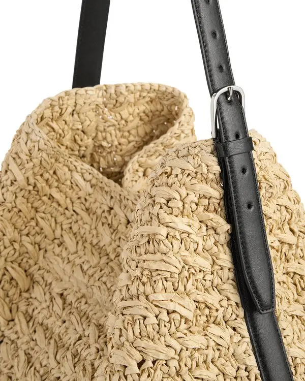 TOTEME Woven Paper Raffia Tote Bag - Natural