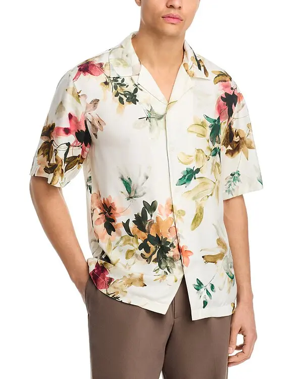 Simkhai Casper Ivory Floral Shirt