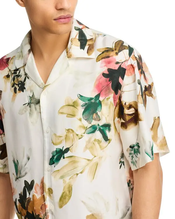Simkhai Casper Ivory Floral Shirt