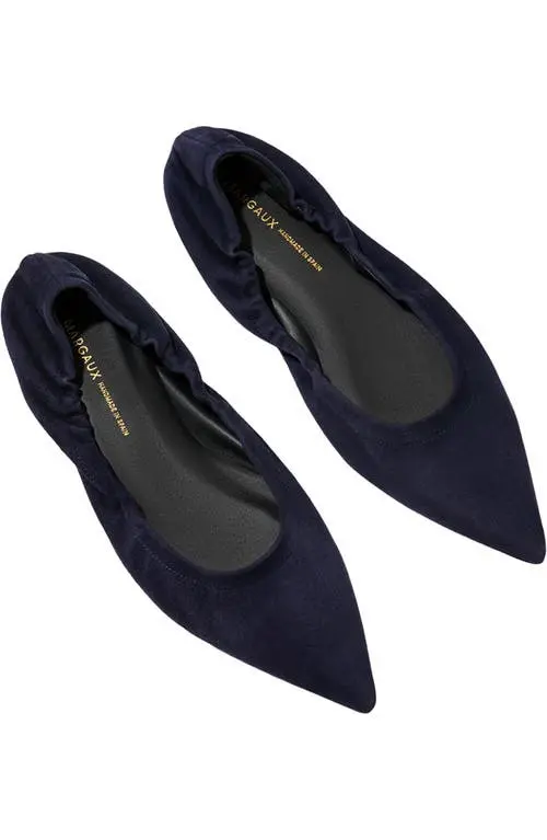 MARGAUX Roma Ballet Flats - Indigo Suede