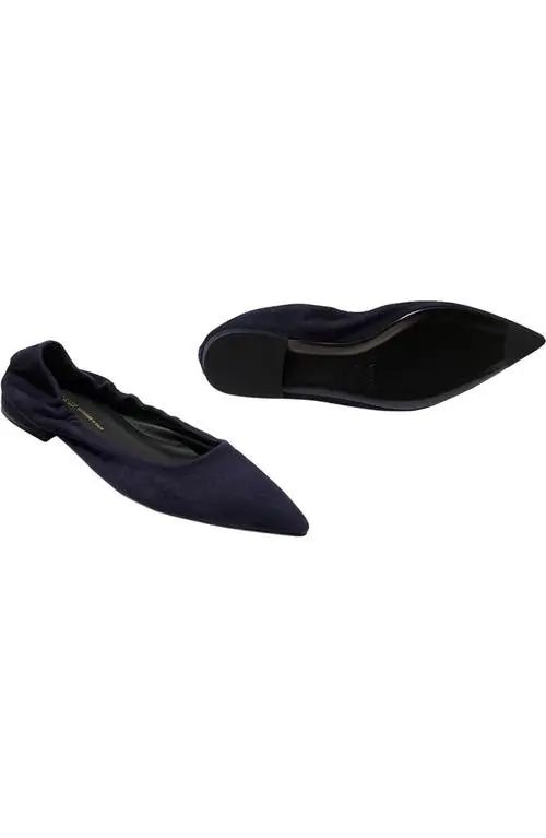MARGAUX Roma Ballet Flats - Indigo Suede