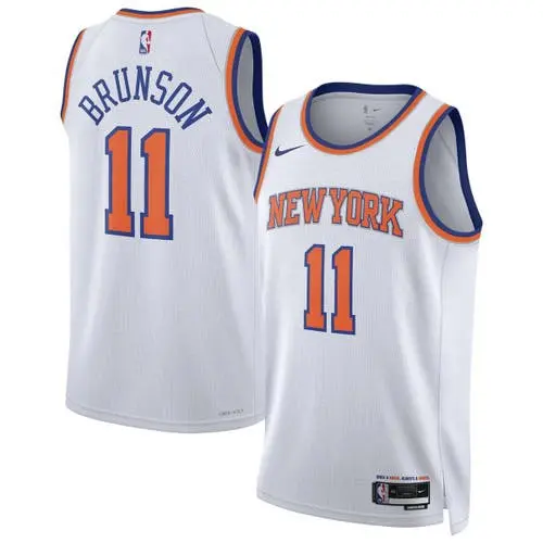 Nike Jalen Brunson New York Knicks Swingman Association Edition Jersey - White