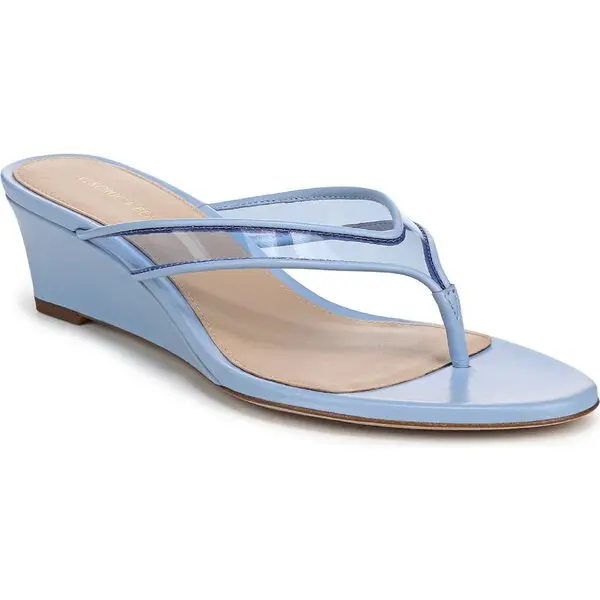 Veronica Beard Clea Wedge Flip Flop - Blue Jay
