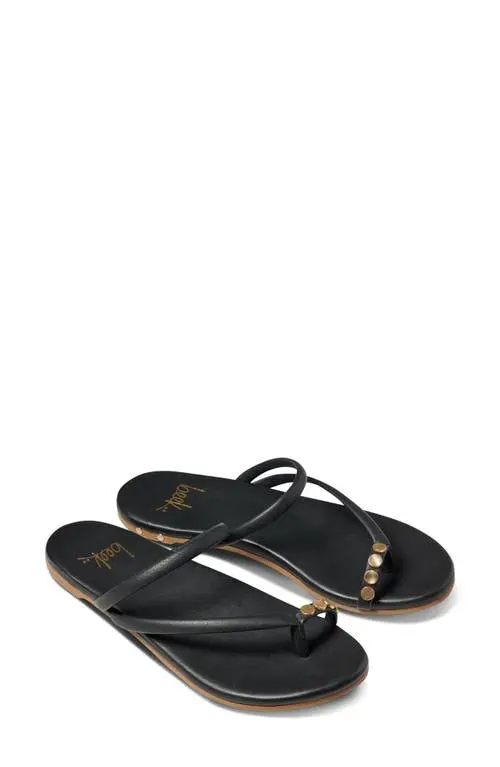 Beek Starbird Studded Toe Ring Slide Sandal - Black