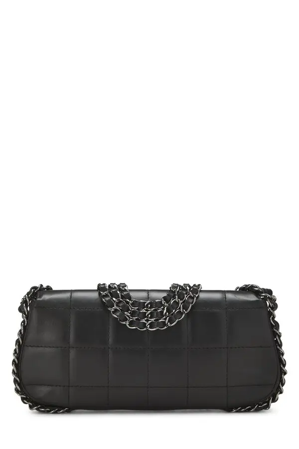 Chanel Chocolate Bar Flap Bag With Three Chain Straps