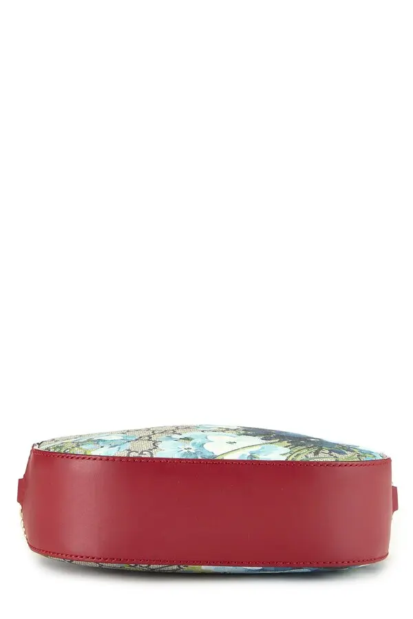 Gucci Gg Blooms Supreme Canvas Chain Crossbody - Red
